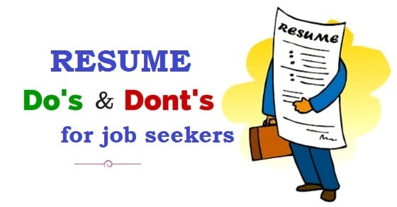 Why you Must be aware of these 10 DONT’S of CV/Resume writing